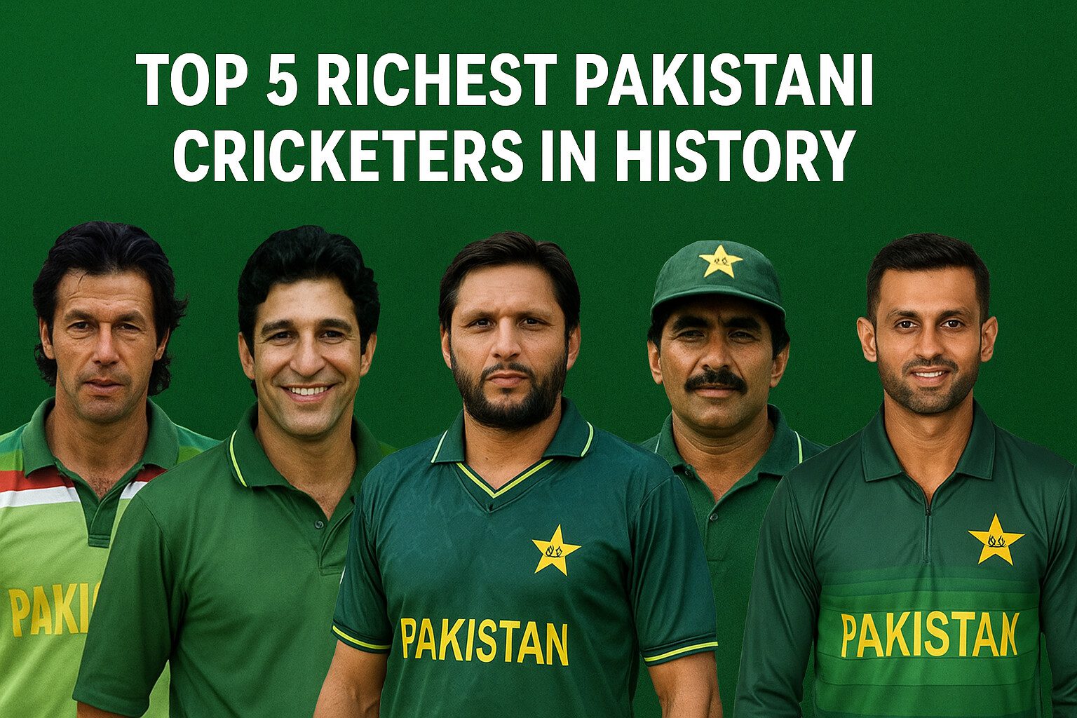 Top 5 Richest Pakistani Cricketers Of All Time And Their Net Worth