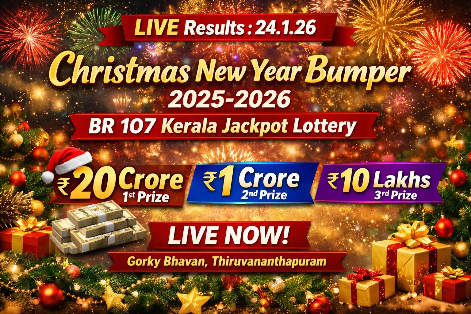 LIVE Results : 24.1.26 Christmas New Year Bumper 2025-2026 BR 107 ...